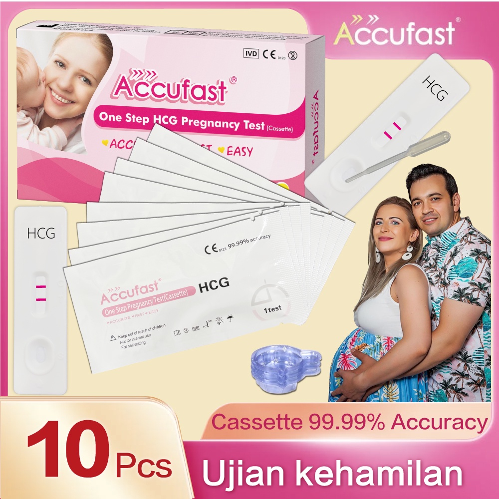 Jual 10Pcs Accufast UPT Early Pregnancy Strip Test Cassette Kit HCG ...