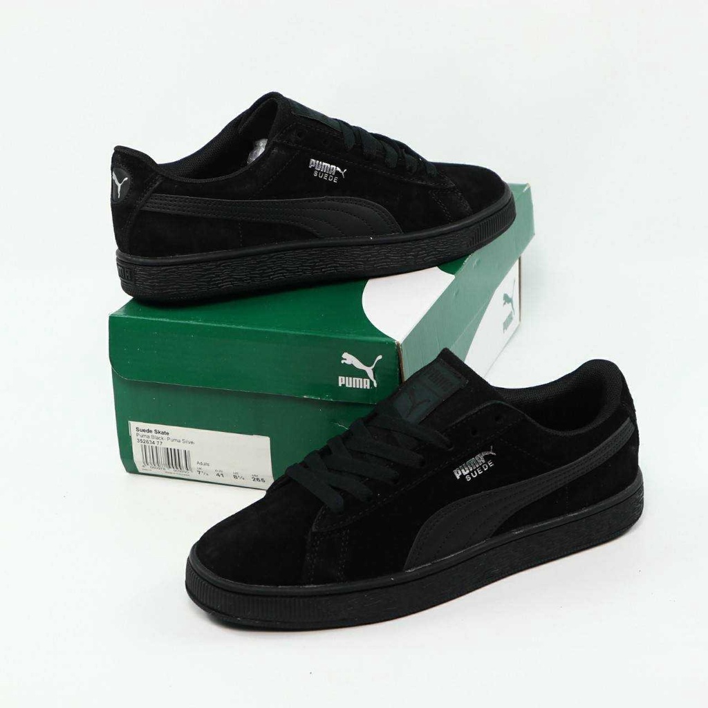 Jual SEPATU PUMA CLASSICS LEATHER SUEDE FULL BLACK IMFORT VIETNAM ...