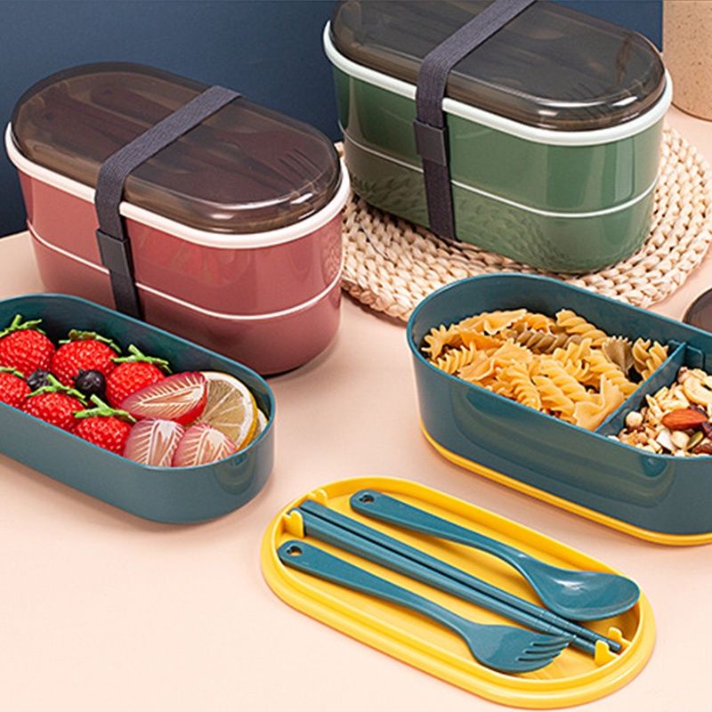 Jual lunch box kotak makan anak tingkat 2 susun | Shopee Indonesia