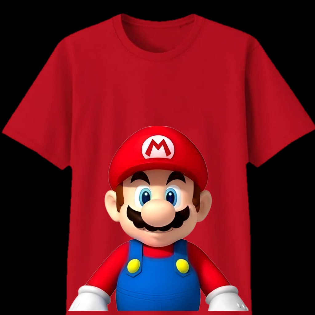 Jual Kaos Super Mario & Luigi Bahan Cotton combed 30s untuk Anak ...