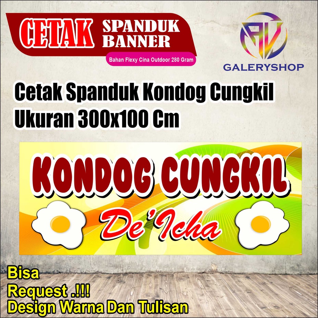 Jual cetak spanduk banner kondog cungkil jajanan dll. | Shopee Indonesia