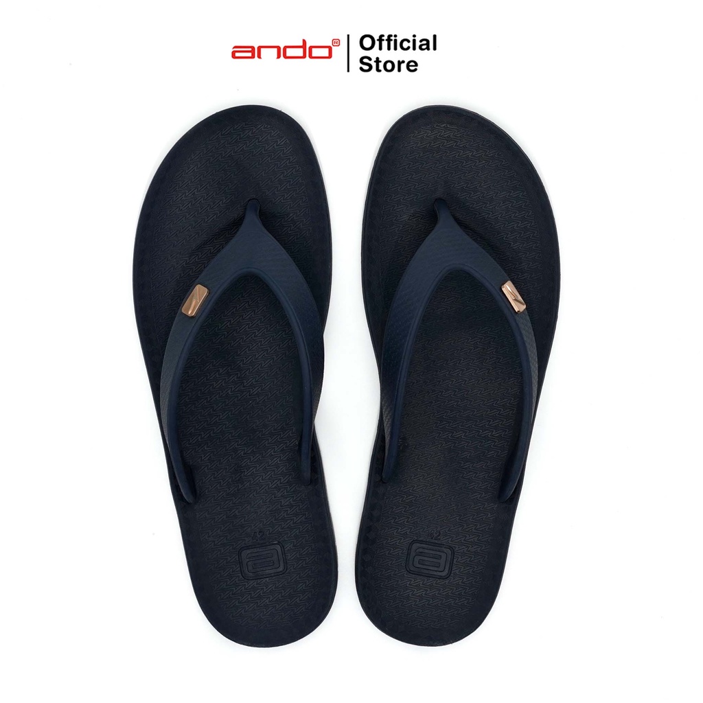 Jual Ando Official Sandal Jepit Viral 02 Pria Dewasa - Navy/Abu Abu ...
