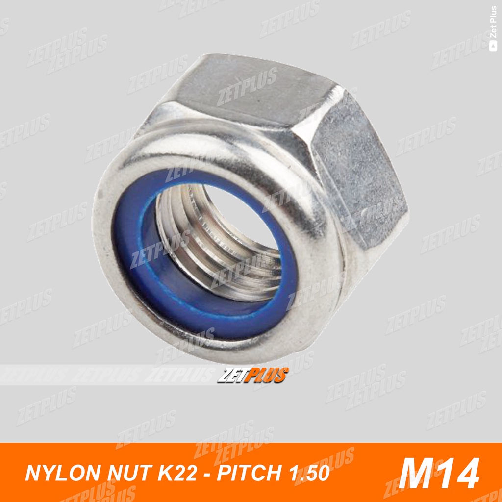 Jual MUR NYLON M14 (kunci 22)/ lock nut/ baut plastik/ baud karet ...