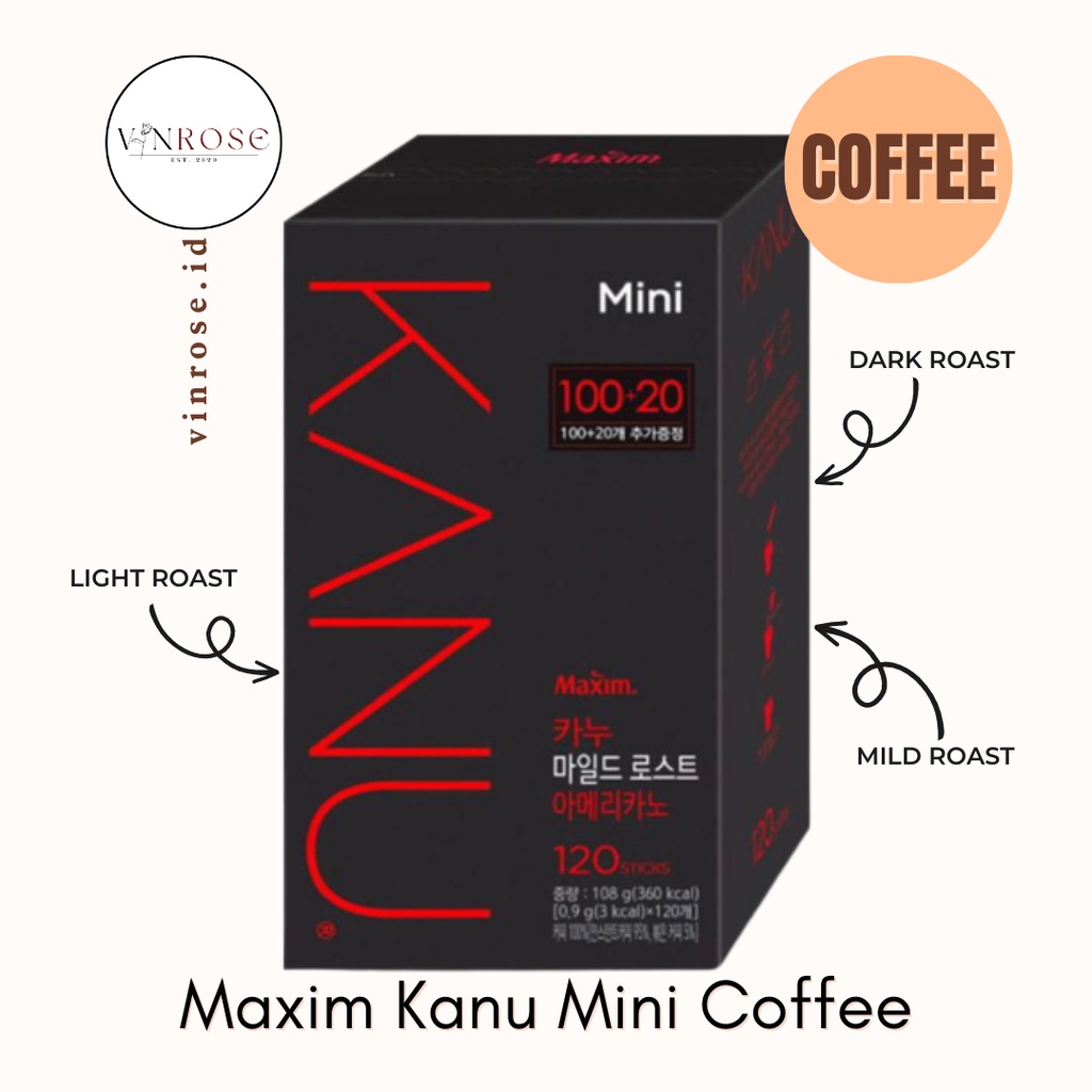 Jual Maxim Kanu Mini Mild Roast Americano/Dark Roast Americano 120T ...
