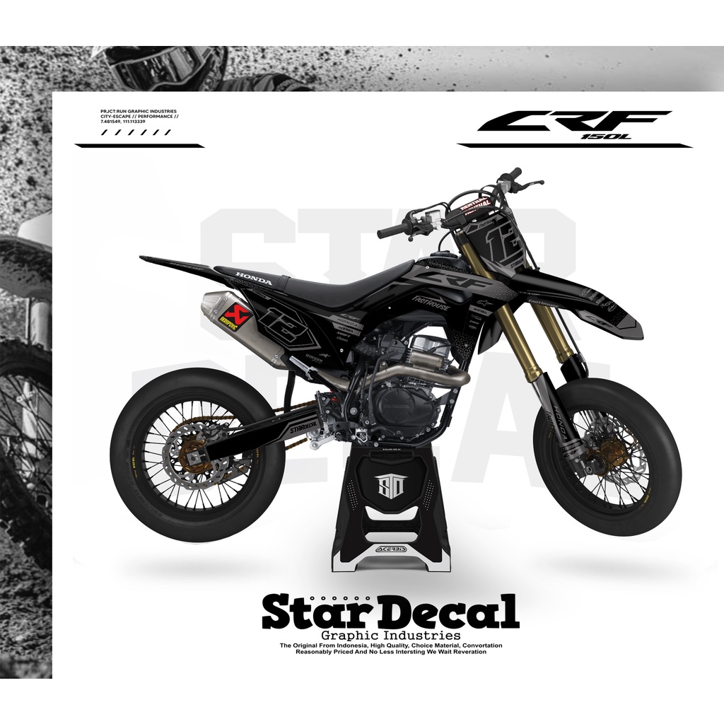 Jual DECAL CRF 150 L FULL BODY STICKER DECAL CRF ABU ABU SUPER GLOSSY ...