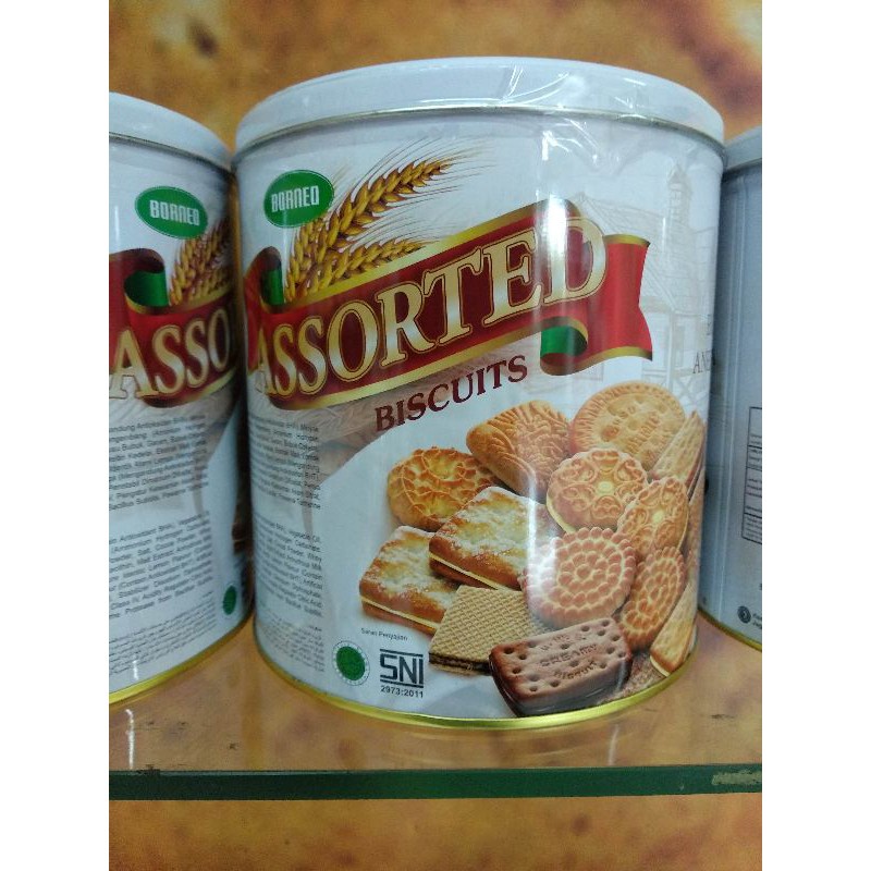 Jual Borneo Assorted Biscuit 350gr Biskuit Lebaran Kaleng | Shopee ...
