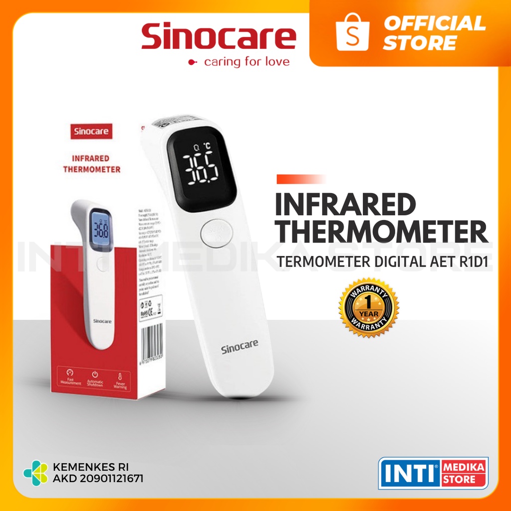 Jual SINOCARE - Termometer Infrared AET-R1D1 | Thermometer Dahi Digital ...