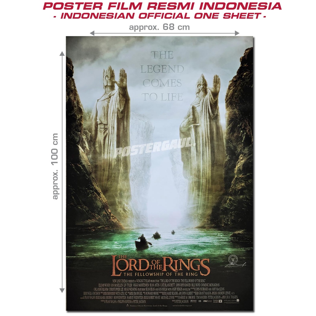 Jual Poster Film THE LORD OF THE RINGS: THE FELLOWSHIP OF THE RINGS ...