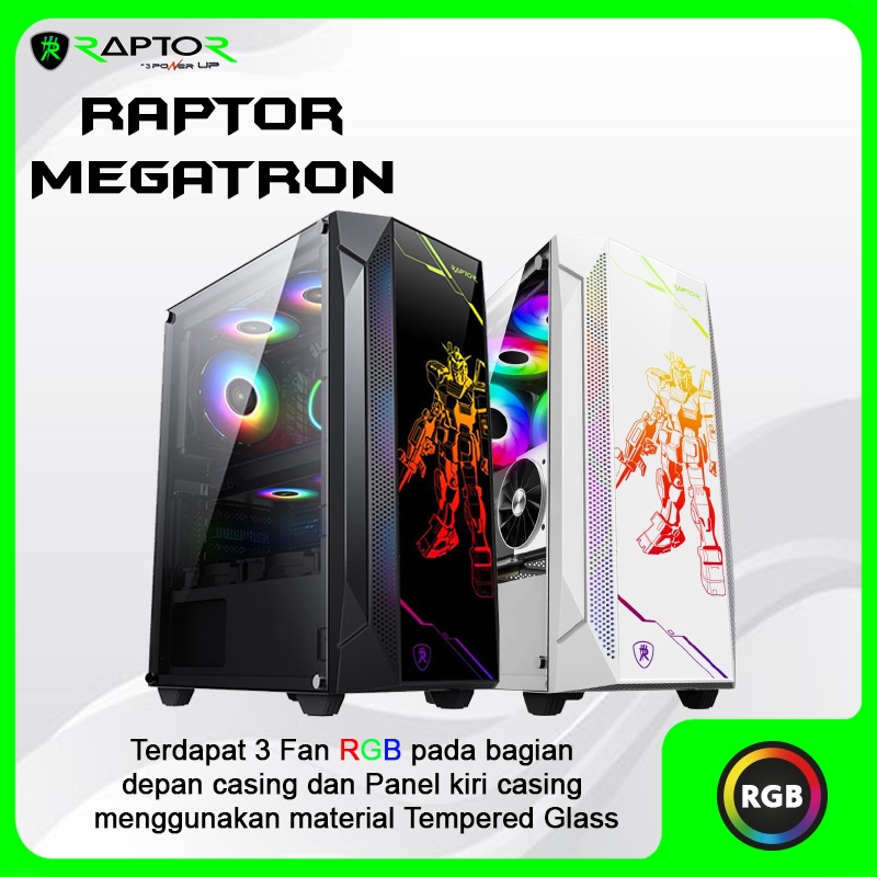 Jual Casing RAPTOR Gaming TRANSFORMERS MEGATRON casing ATX/m-ATX/ITX ...