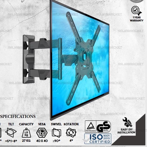 Jual ⅎ NORTH BAYOU NB P4 Bracket TV Swivel 32 40 42 43 49 50 55 inch ...