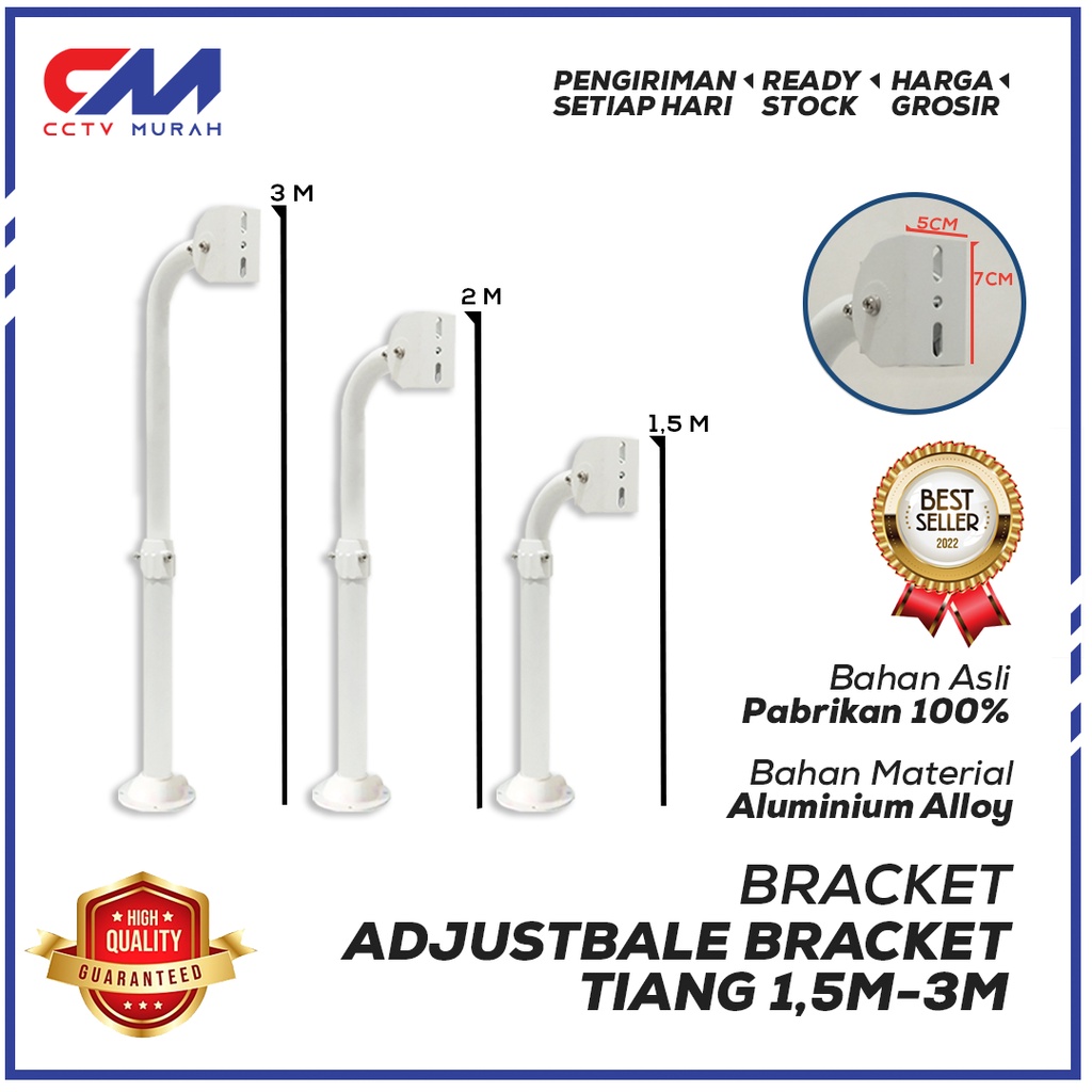 Jual Adjustable Bracket Tiang L CCTV, Panjang 1,5 Meter - 3 Meter ...