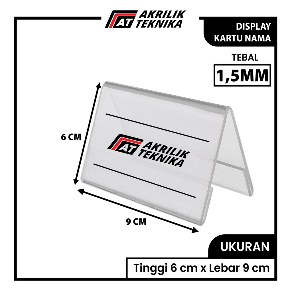 Jual Papan Nama Akrilik Stand Display Meja Kantor Bisnis Kartu Name Tag ...
