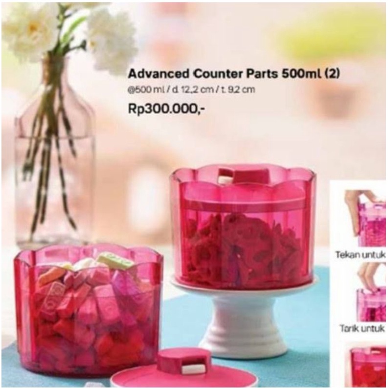 Jual Small advan counterpart 500 ml tupperware / toples crystal tupperware / advanced ...