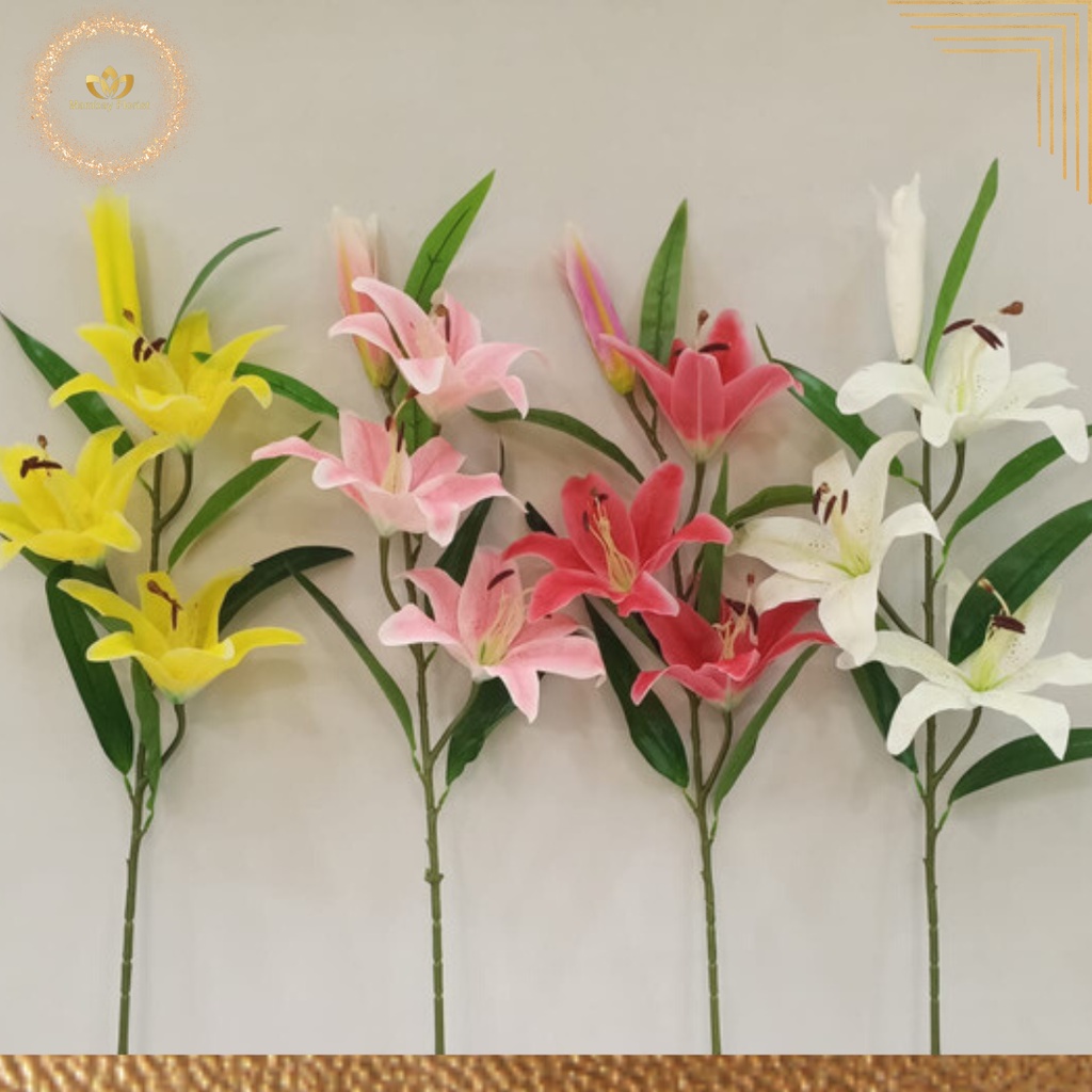 Jual [1 tangkai ] Bunga lily latex Artificial / bunga lili plastik ...