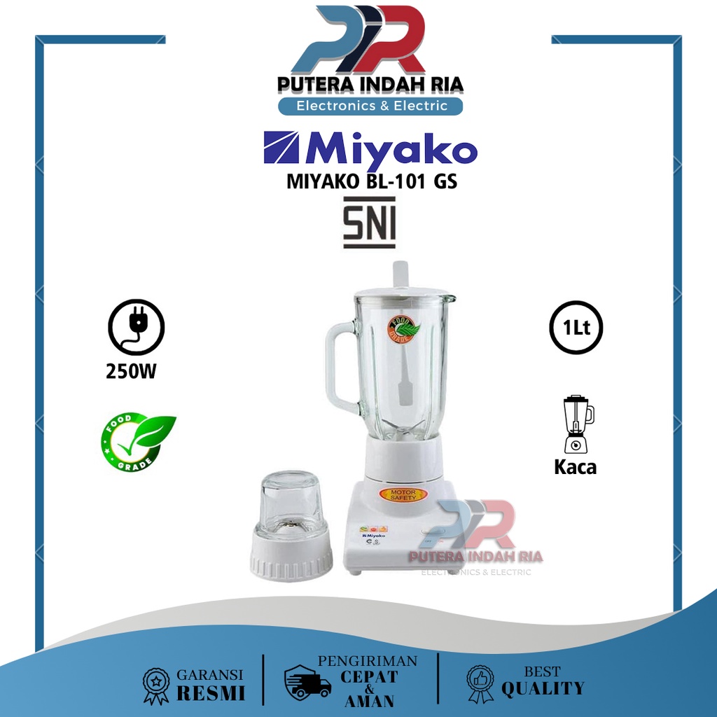 Jual Blender MIYAKO 1 Liter 2in1 BL-101GS / BL 101 GS Gelas Kaca ...