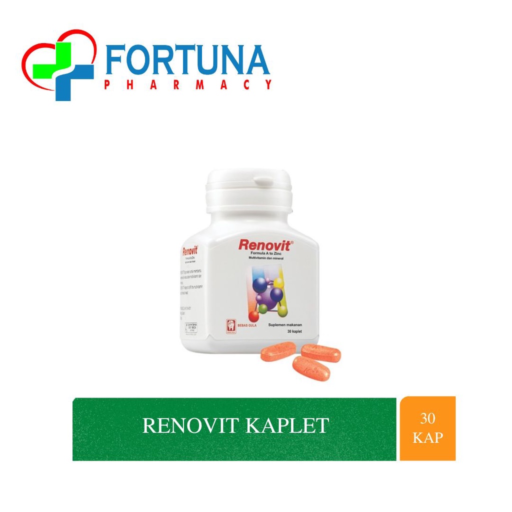 Jual Renovit Multivitamin & Mineral Botol 30 Kandungan Lengkap untuk ...