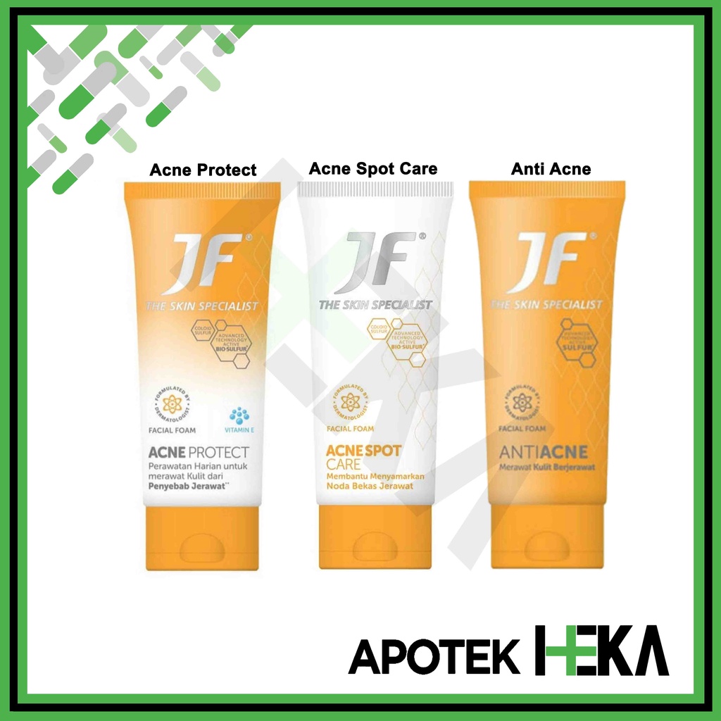 Jual JF Sulfur Anti Acne / Acne Protect Facial Foam 70 gr - Sabun Cuci ...
