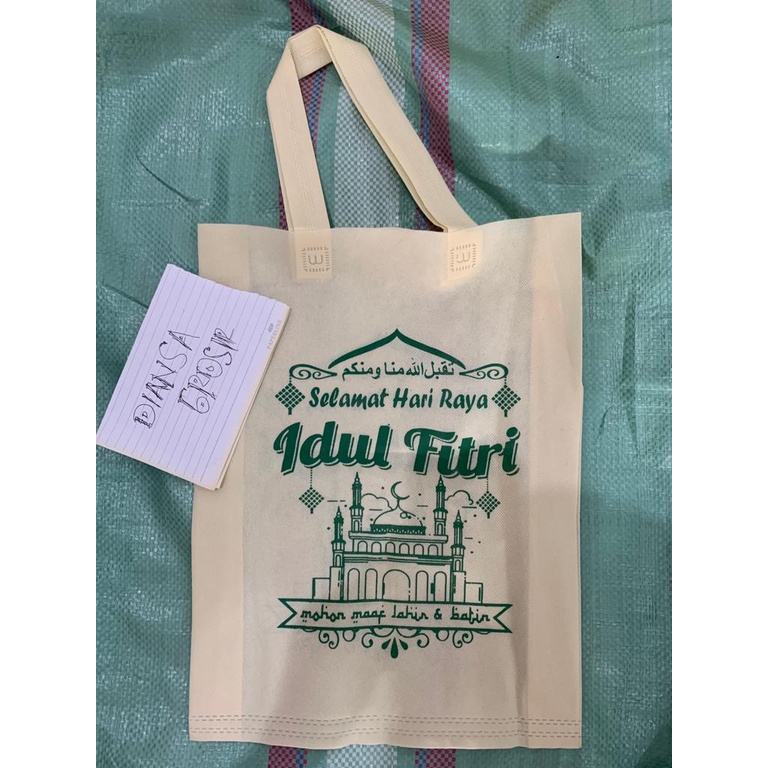 Jual Harga PerLusin (12pcs ) Goodie Bag Handle Idul Fitri uk 30x40x8 ...