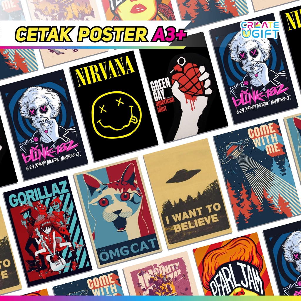 Jual CETAK POSTER A3+ CUSTOM BAHAN ART CARTOON ATAU ART PAPER | Shopee ...
