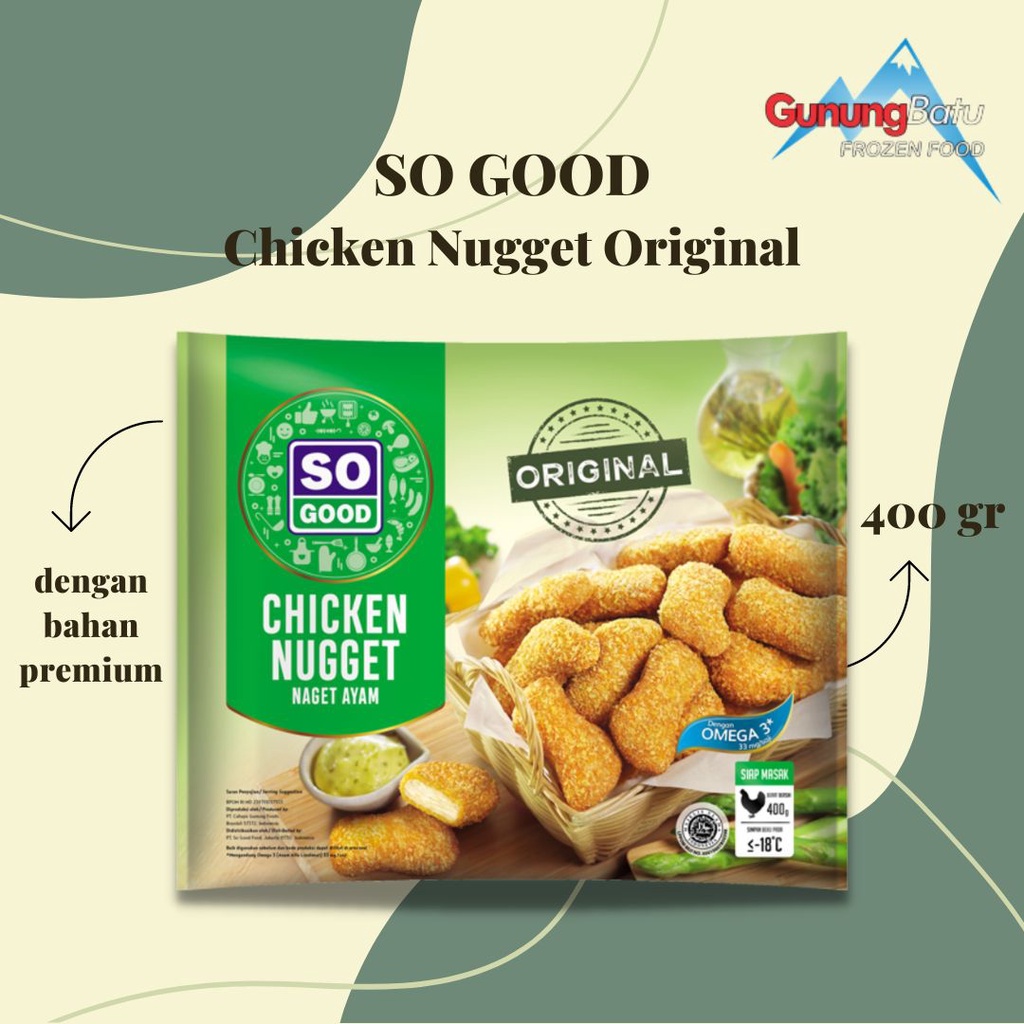 Jual SO GOOD CHICKEN NUGGET ORIGINAL 400 GR | Shopee Indonesia