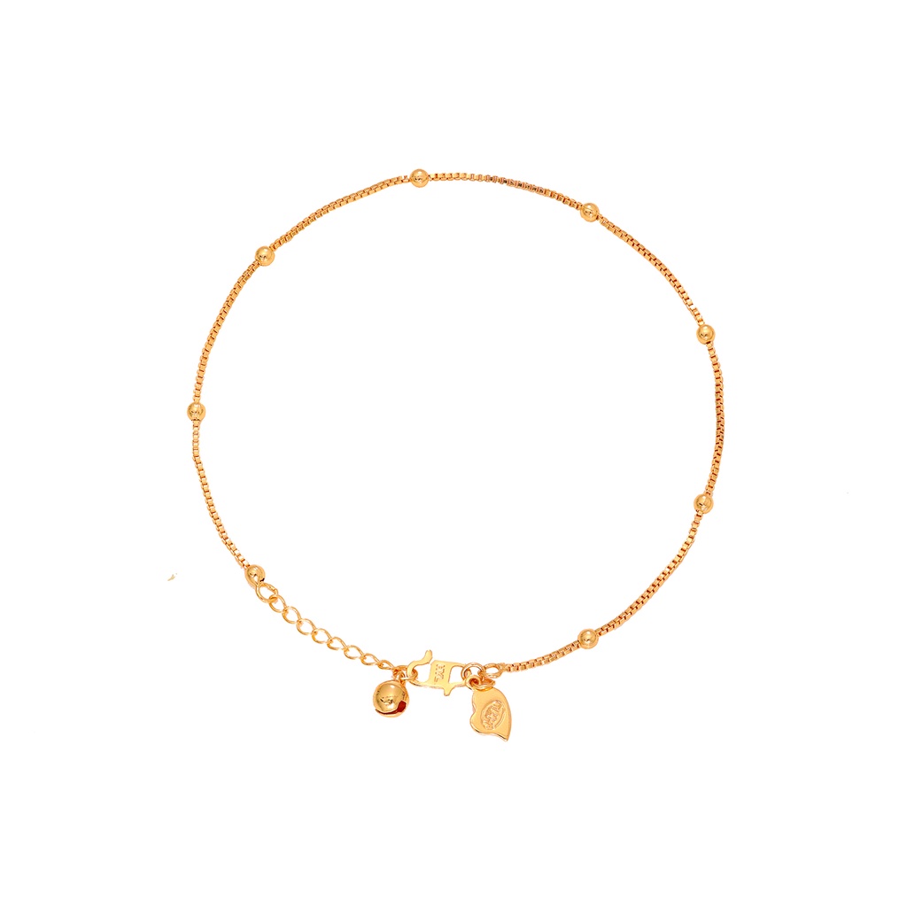 Jual Hyl Jewelry 10A Gelang Kaki Titanium Wanita Emas Muda Perak Asli ...