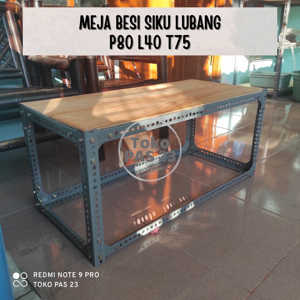 Jual MEJA SIKU LUBANG P80 L40 (cm) / MEJA BESI SERBAGUNA | Shopee Indonesia