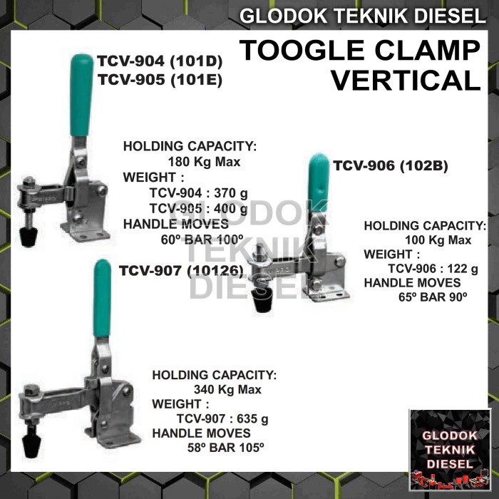 Jual Produk Terbaru Wipro Toogle Clamp Klem Vertical Tcv 904 905 906 ...