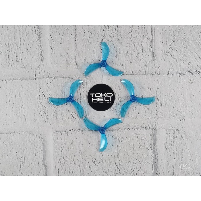Jual NewBeeDrone Azi Tri Blade 40mm 1mm Shaft Micro Prop Blue Propeller ...