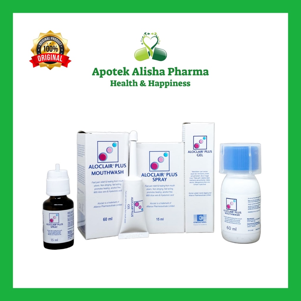 Jual Aloclair Plus Mouthwash 60ml / Spray 15ml / Gel 8ml - Obat Kumur ...