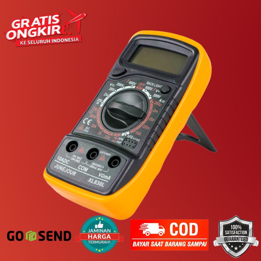 Jual Mini Digital Multimeter AC/DC Voltage Tester - Black | Shopee ...