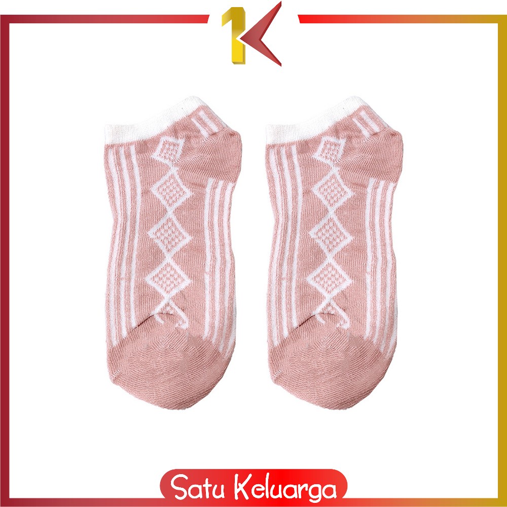 Jual SK-P281 Kaos Kaki Wanita Motif Rajut Pattern / Kaus Kaki Pendek ...
