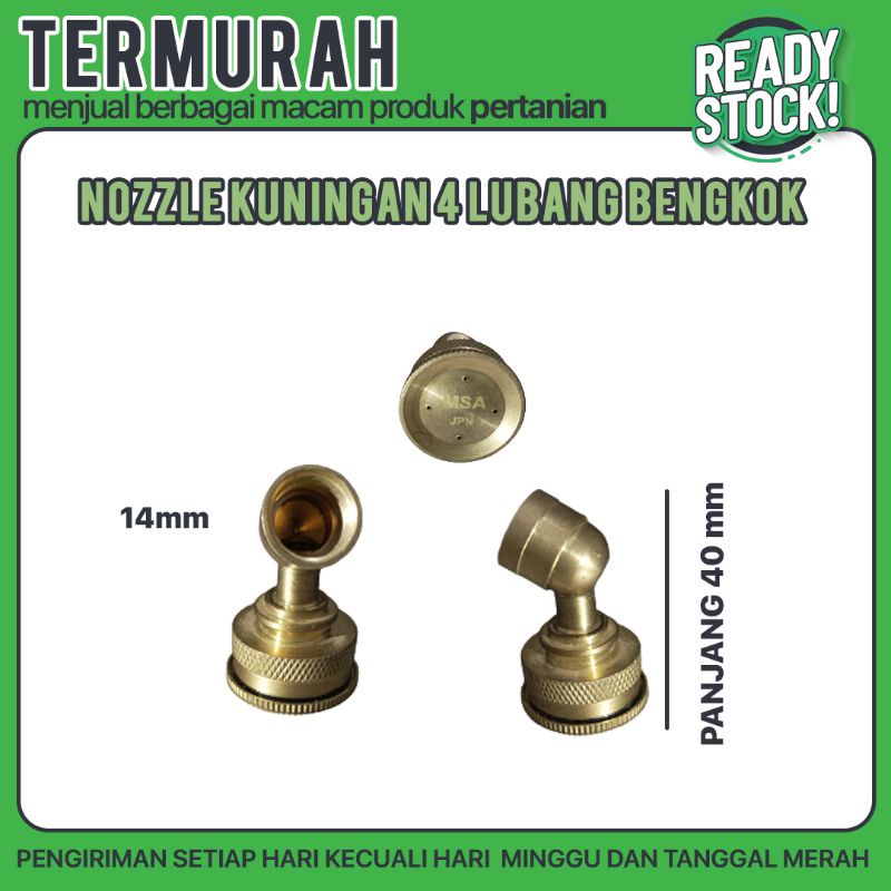 Jual NOZZLE BRASS 4 LBG BENGKOK MSA 101 ( SPUYER SPRAYER NOSEL NOZEL ...