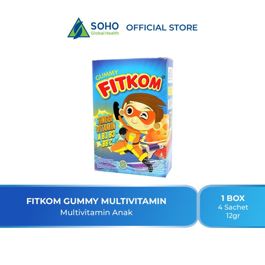 Jual Fitkom Gummy Multivitamin Anak/Menambah Nutrisi Pada Anak 5 Sachet ...