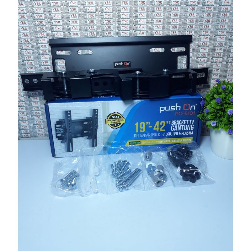 Jual Push On PO-6101 Bracket LCD TV 19"-42" Bracket Gantung TV 19" - 42 ...