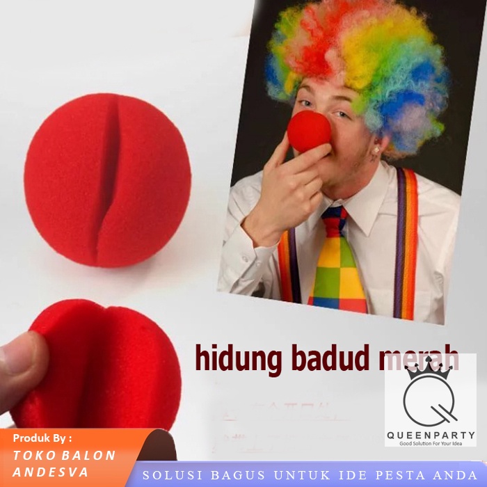 Jual hidung badut merah / red nose / clown party / perlengkapan badut ...