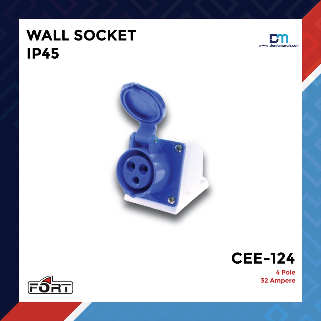 Jual FORT Wall Socket IP45 CEE-124 | Shopee Indonesia
