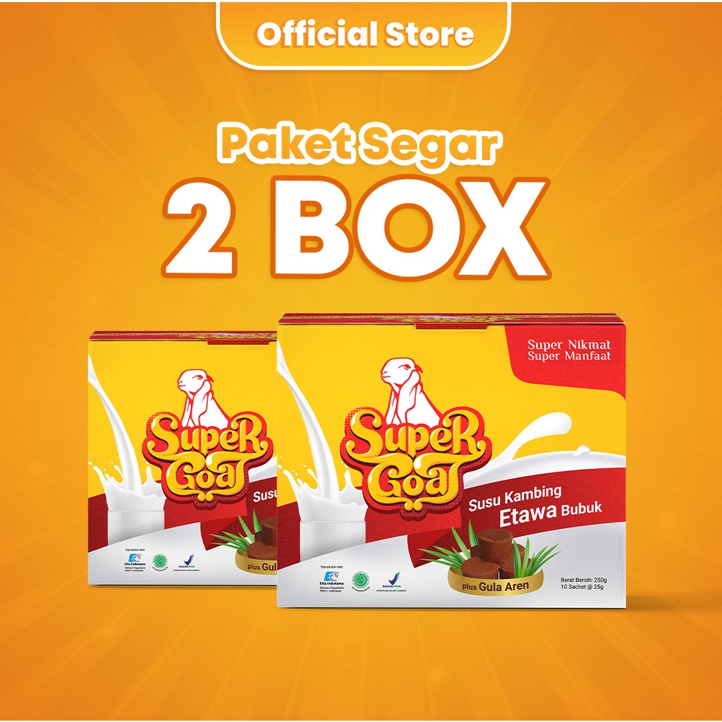 Jual Supergoat Susu Etawa (Paket Segar 2 Box) Susu Kambing Bubuk Gula ...