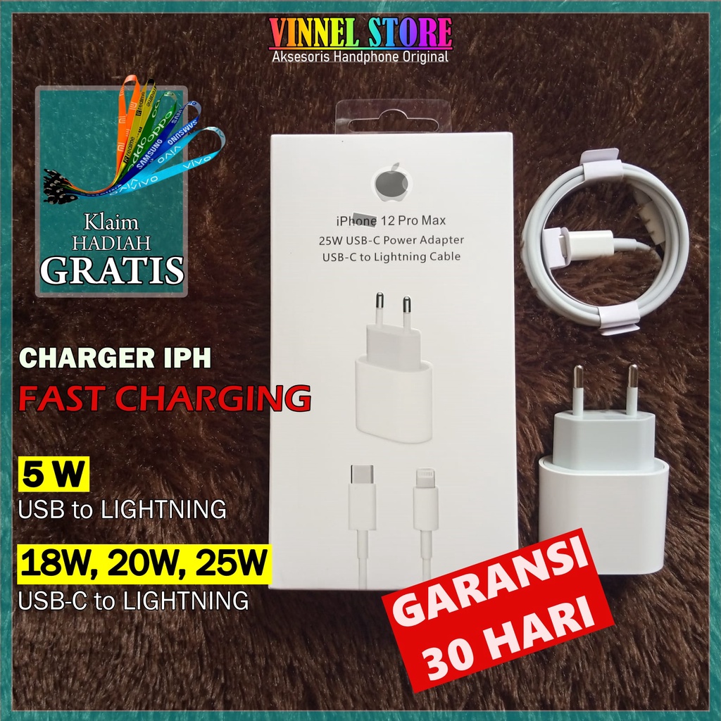 Jual Charger IPh PD USB-C to Lightning 25 Watt / 20 Watt / 18 Watt ...