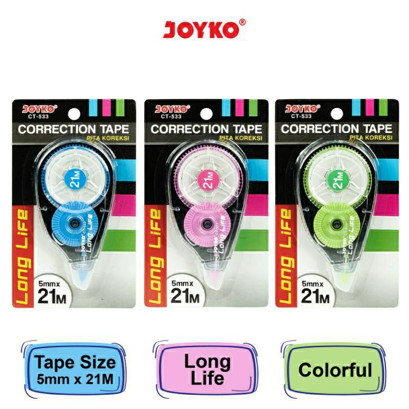 Jual Correction Tape Joyko / Tipe x / Tip ex pita murah bagus | Shopee ...
