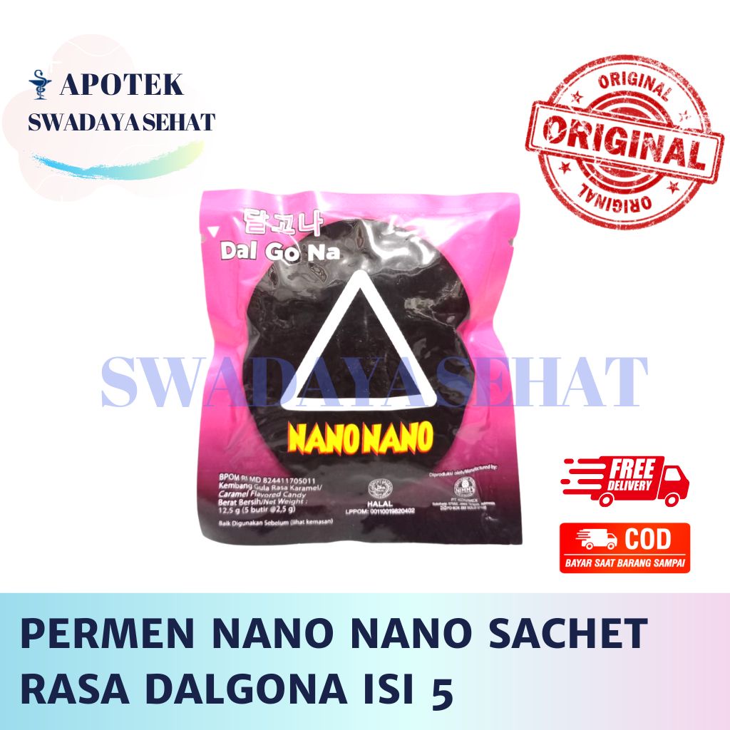 Jual PERMEN NANO NANO SACHET Isi 5 Varian Terlengkap Butir Permen Rasa ...
