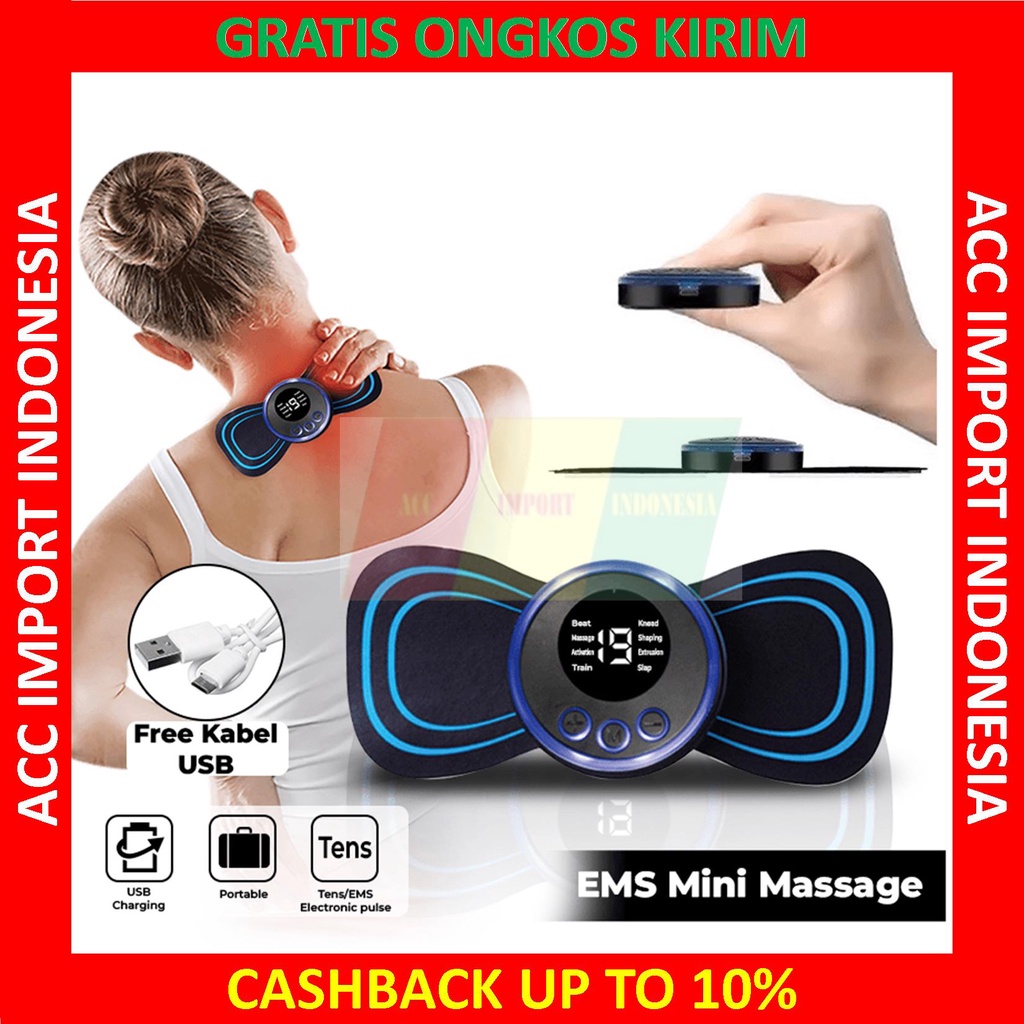 Jual Alat Pijat Electric Serbaguna EMS Mini Message Muscle Mat Original ...
