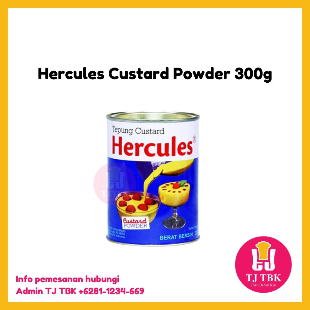 Jual Hercules Custard Powder 300g/ Tepung Vla Bubuk Instan | Shopee ...