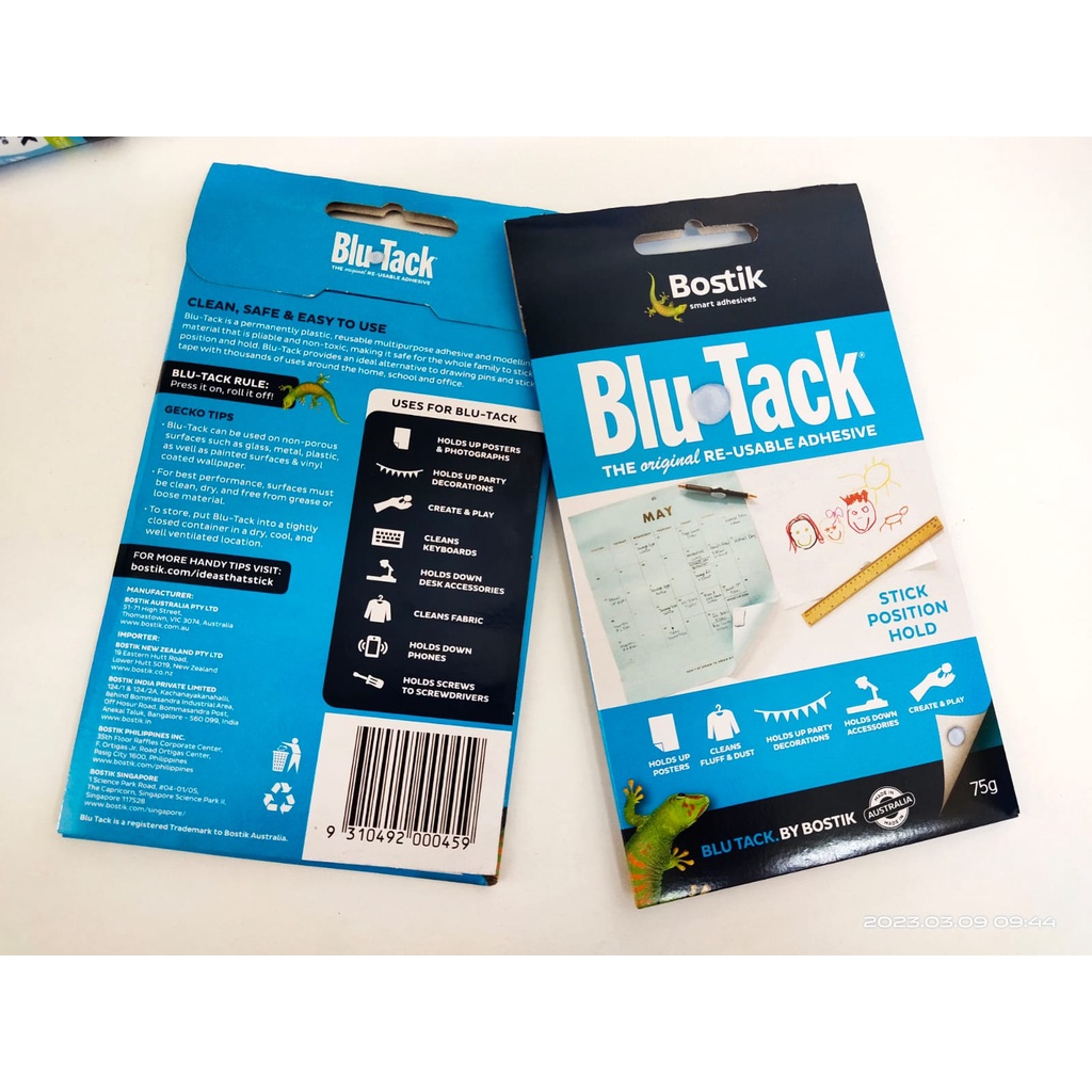 Jual BOSTIK Blu Tack reusable adhesive 75g blue tack | Shopee Indonesia