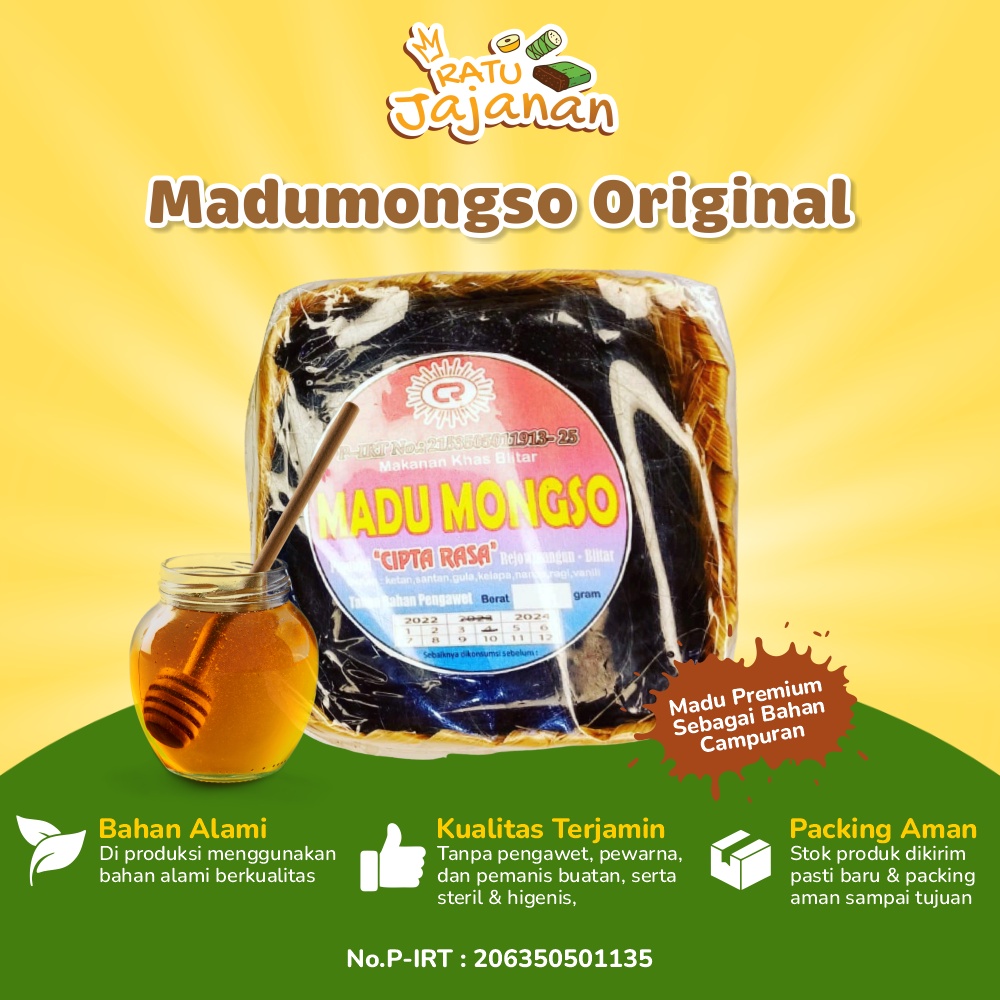 Jual Madu Mongso Oleh-Oleh Blitar Madumongso Ketan Hitam Asli Klobot Tanpa Pengawet Pewarna ...