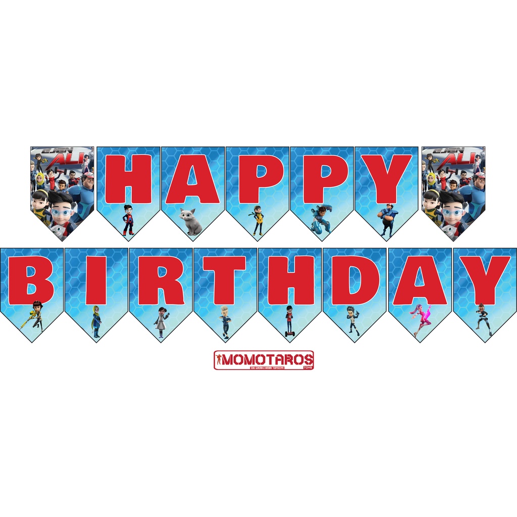 Jual Banner HBD Ejen Ali set | Shopee Indonesia