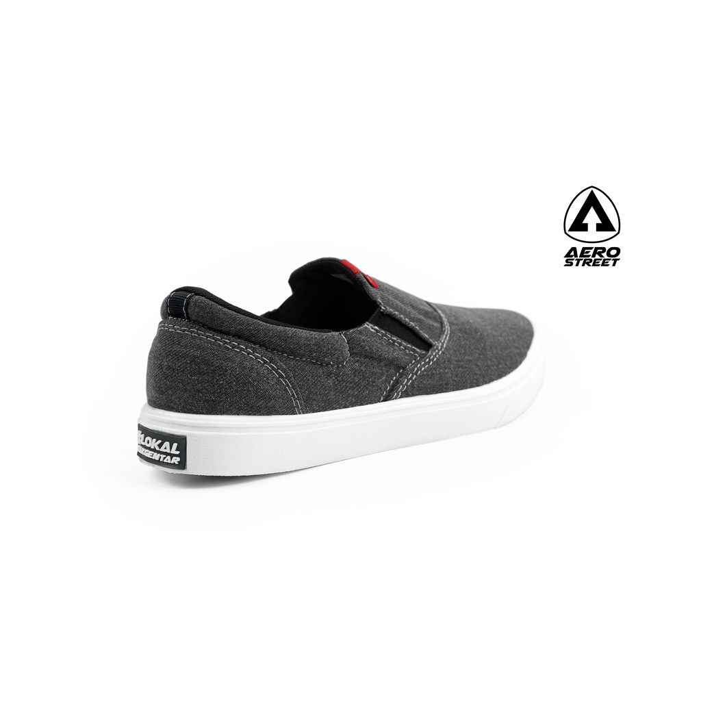 Jual Aerostreet 37-44 Comfy Putih Hitam Light Denim - Sepatu Slip On ...