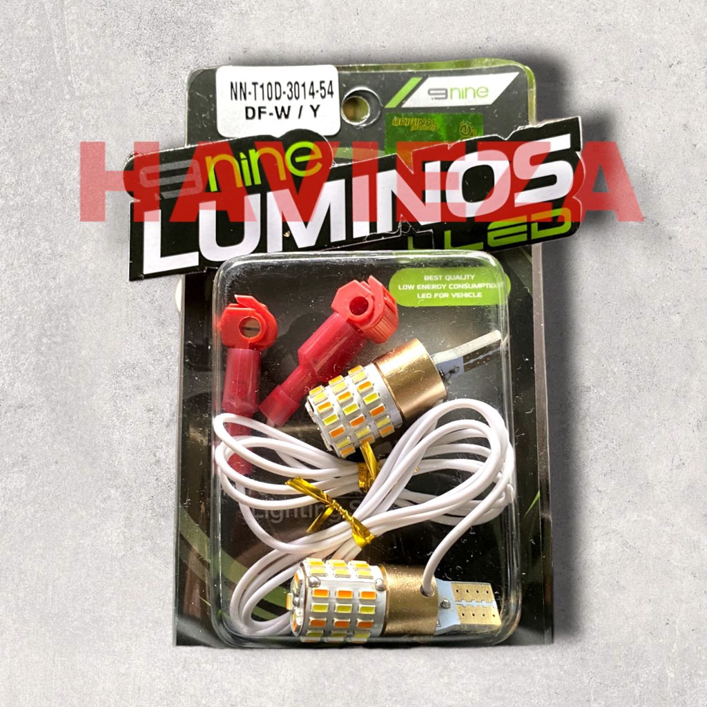 Jual Luminos T10 Putih Ready 2in1 Lampu Senja dan Sein Bohlam 54titik Nmax Xmax Aerox Vario Beat ...