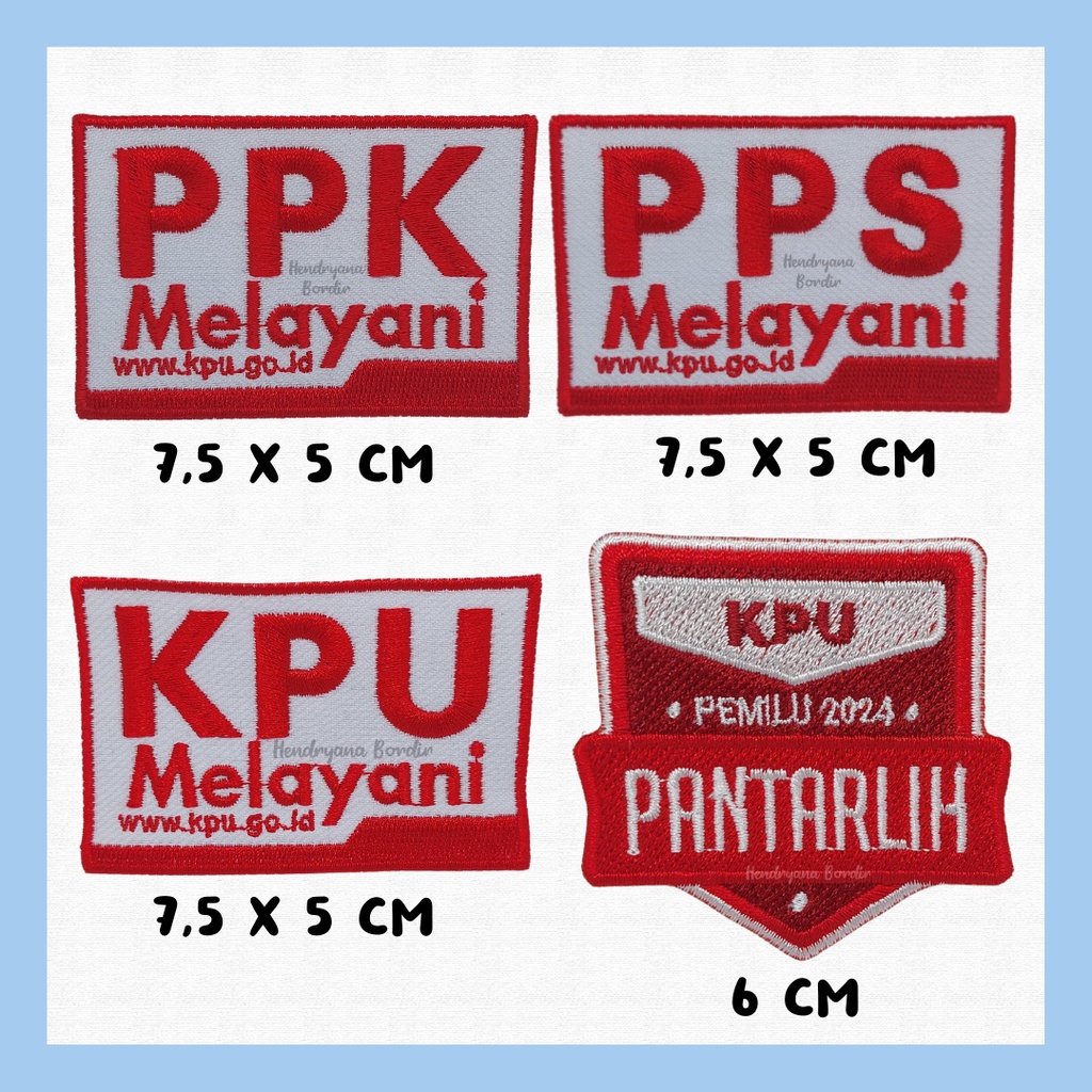 Jual Bordir Logo KP PPK PPS Pemilu Melayani 2024 Pantarlih | Shopee ...