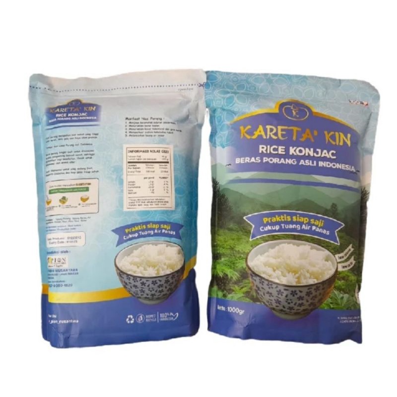 Jual BERAS PORANG 100% ORIGINAL SHIRATAKI RICE KONJAKU FUKUMI 1KG ...