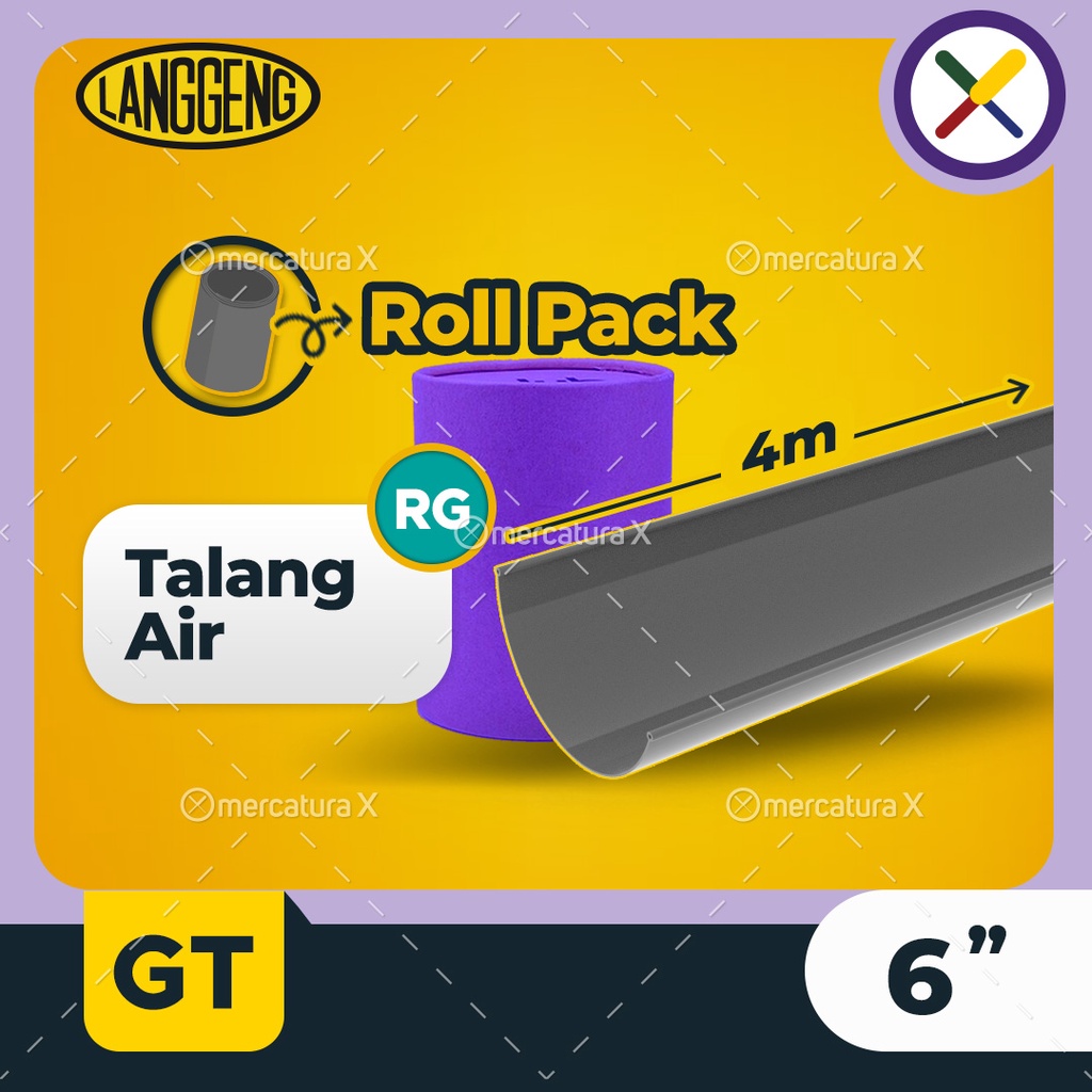 Jual Talang Air PVC RG 6" Talang Pipa Setengah Lingkaran | Shopee Indonesia